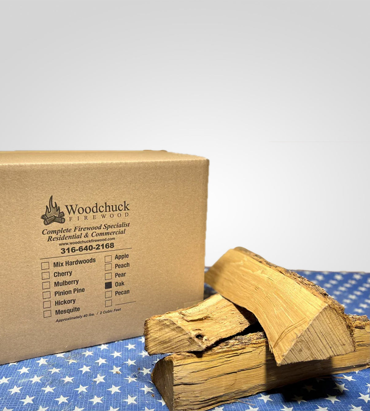 Post Oak Logs 40lbs box – Woodchuck Firewood LLC